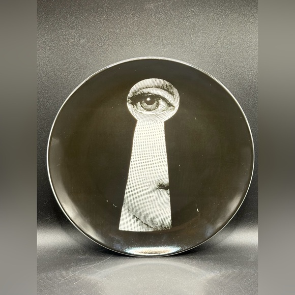 Dining | Keyhole Eye Whimsigoth Unique Black White Ceramic Decorative ...